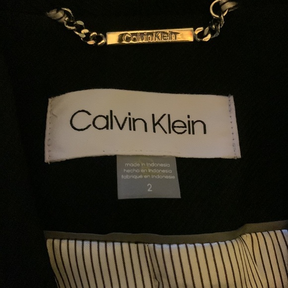 Calvin Klein | Jackets & Coats | Calvin Klein Contrast Lining Long ...